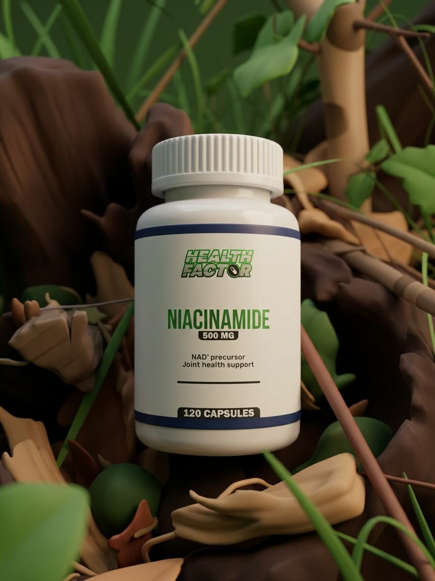 Ниацинамид, Niacinamide 120к 50 мг, активная форма витамин B3, мягкий донатор сератонина.