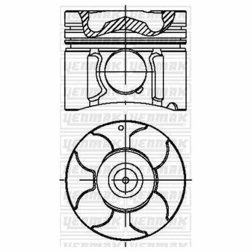 Поршень двс с кольцами Yenmak 3104233025 для Opel Astra, Combo, Corsa, Meriva