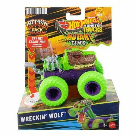 Игрушечный транспорт Hot Wheels MONSTER TRUCK - OVERSIZE 1:64 Wreckin Wolf - Хот Вилс JML00