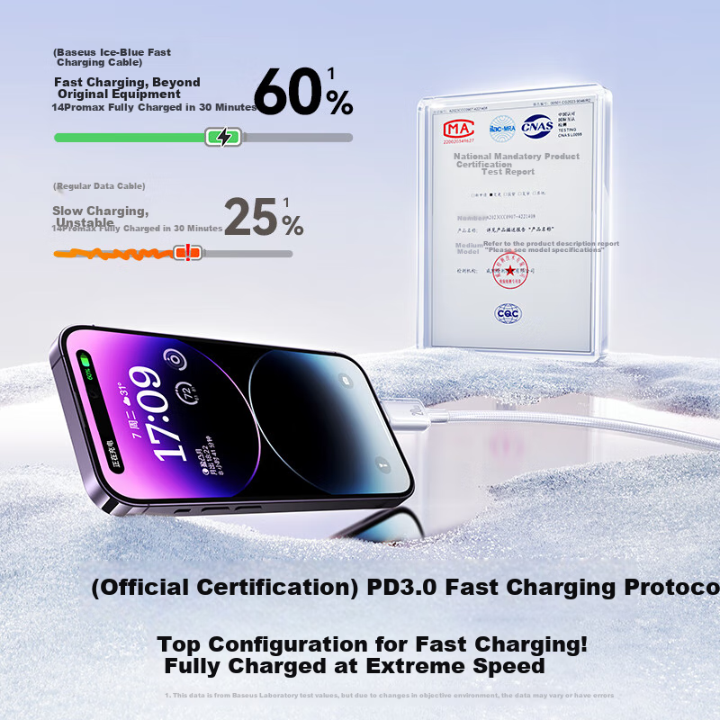 Baseus Type-C к Lightning быстрая зарядка PD20W 1M звездный морской синий для iPhone 14/13 Pro Max/12/11/Xs