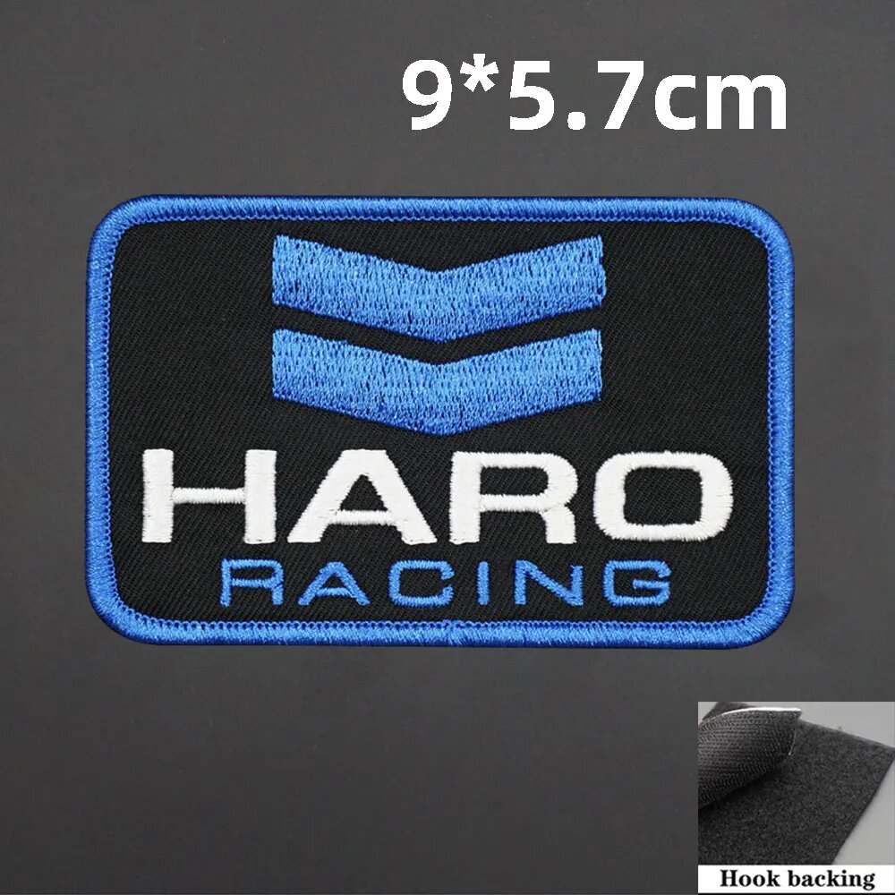 Нашивка HARO Racing, 9*5.7см, цвет A99, Hook backing