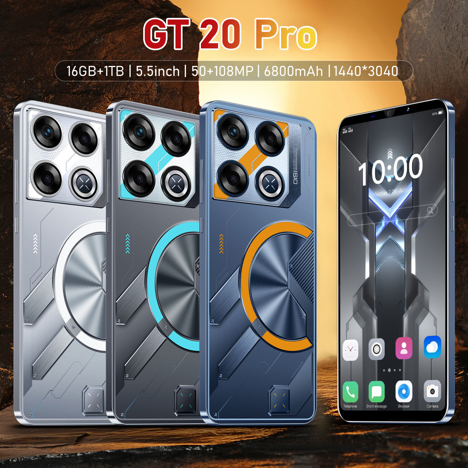 Смартфон GT20 Pro 1+16GB синий EU версия бюджетный телефон
