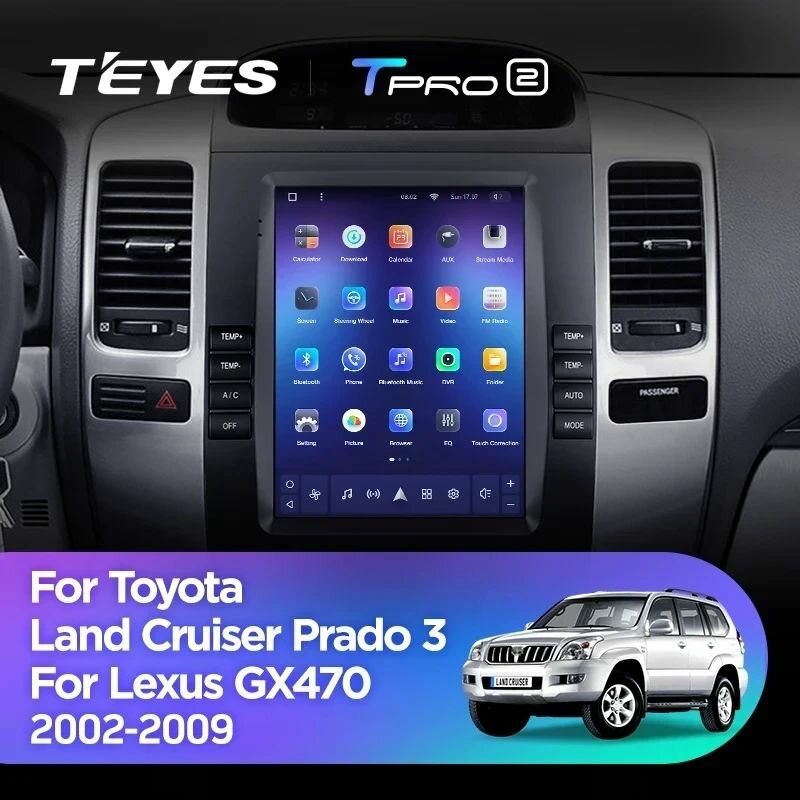 Штатная магнитола Tesla style Teyes TPRO 2 6/128 Lexus GX470 (2002-2009) Тип-B