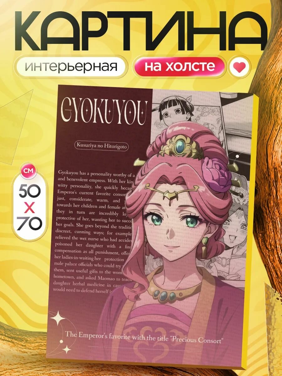 Картина на стену для интерьера 50х70 Монолог Фармацевта Юйе