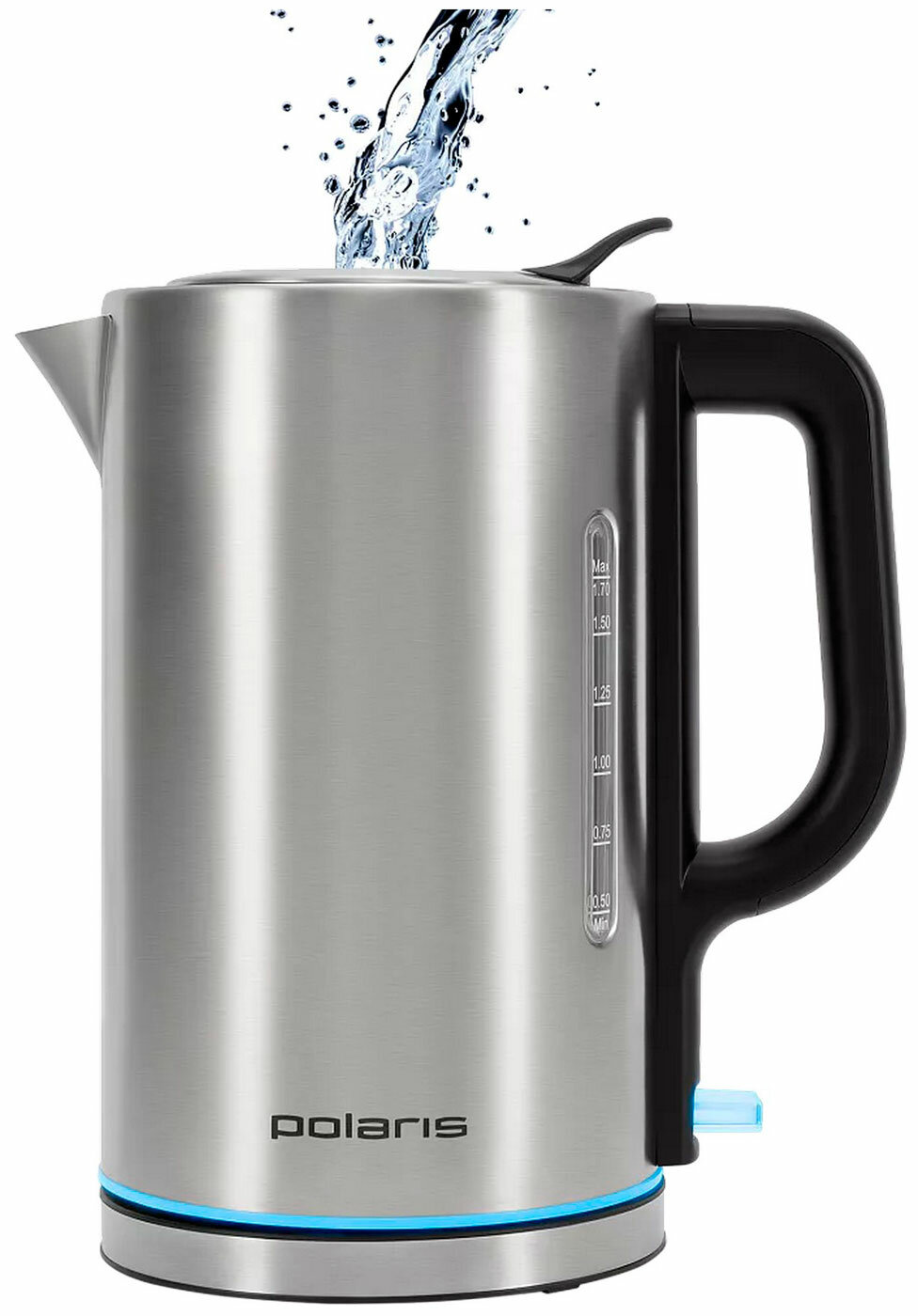 Чайник электрический Polaris PWK 0712CA Water Way Pro, стальной
