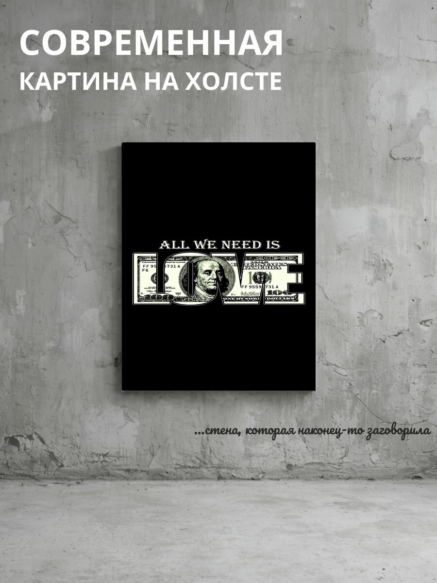 Картина на холсте Любовь 40x60 см