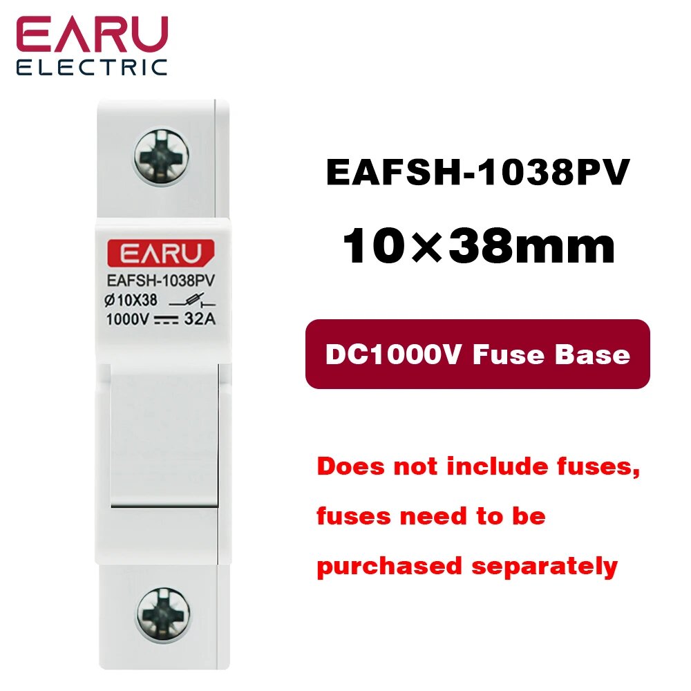Держатель предохранителей EARU EAFSH-1038PV 10x38 мм, 1000В, 32-1P-