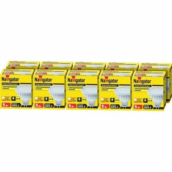 Лампа Navigator MR16 5Вт 12V 3K GU5.3