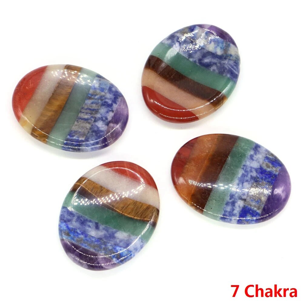 Кварцевые массажные камни 7 цветов 1pcs, 7 Chakra