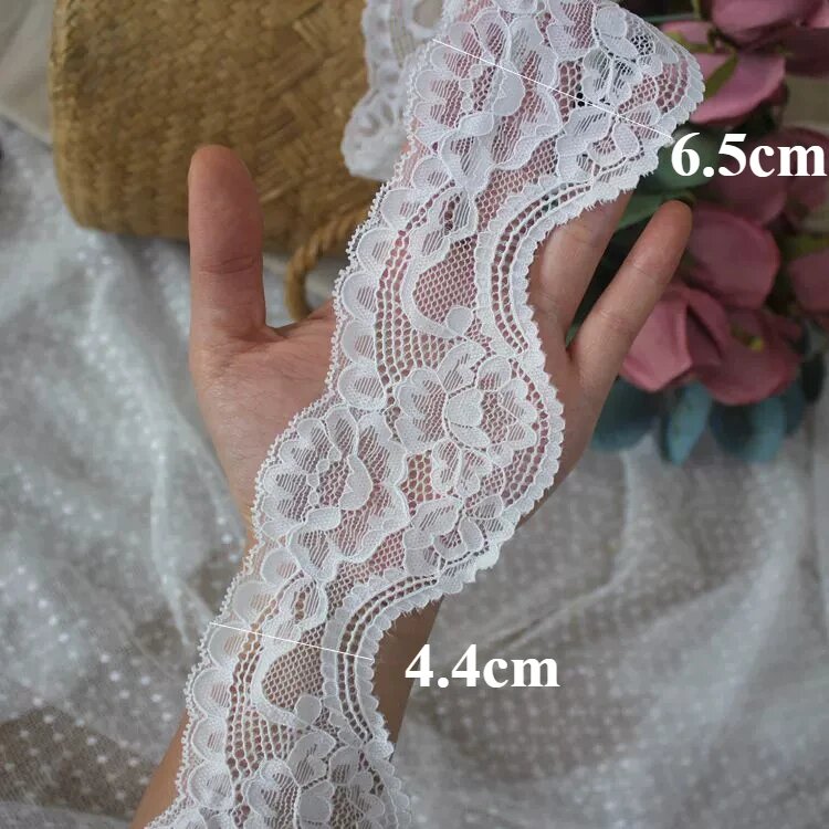 Белый кружевной трим 6.5см x 4.4см, Style A Off white