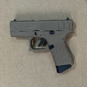 Гидробольный Орбиз Пистолет Glock 43 - полуавтоматический, стреляет водяными мягкими гелевыми пулями, песочный