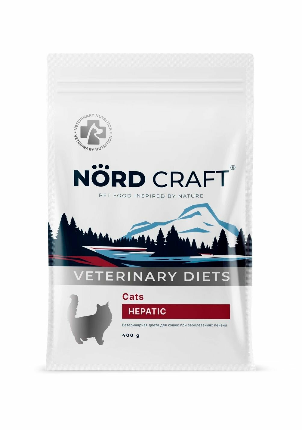 NORD CRAFT Корм сухой Cats Hepatic для кошек при заболеваниях печени, 400 гр