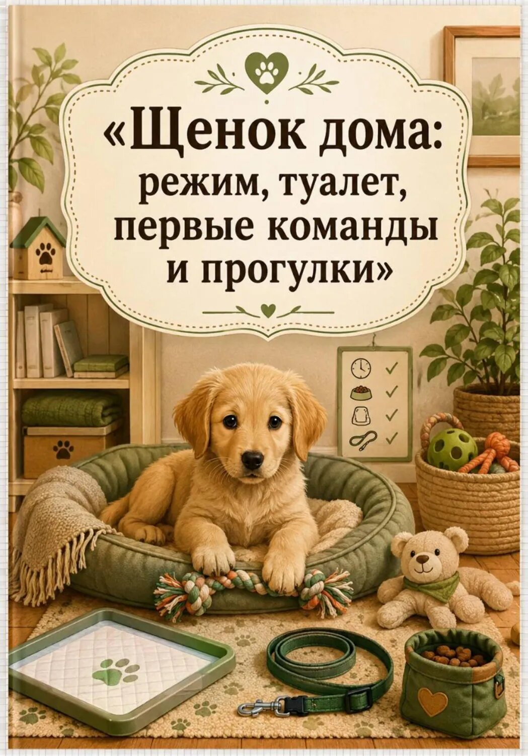 Щенок дома: режим, туалет, первые команды и прогулки [Цифровая книга]