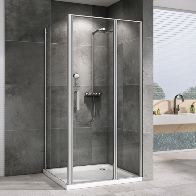 Душевой уголок Abber Sonnenstrand AG04130S-S85 130x85, профиль хром, стекло прозрачное