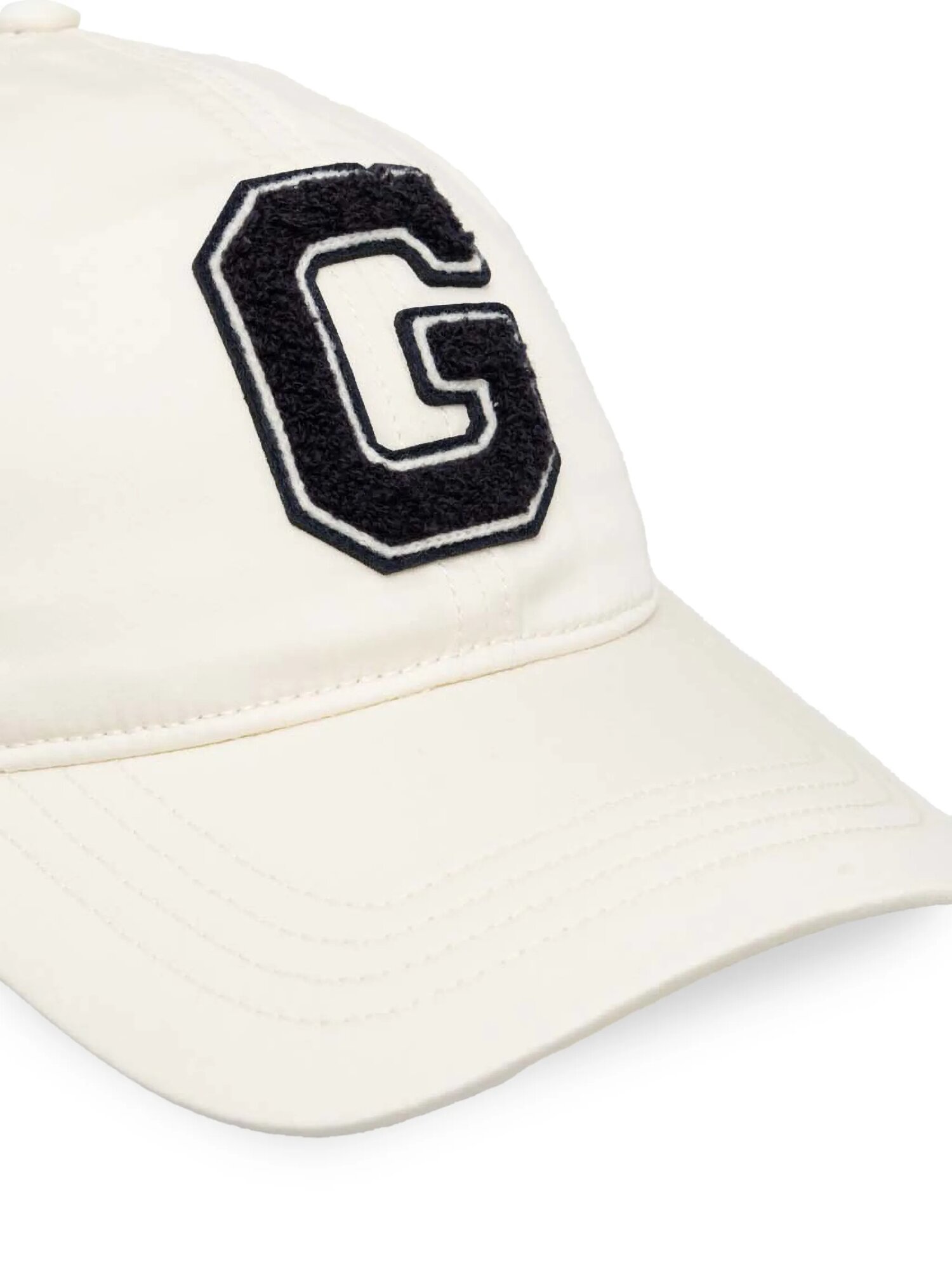 Шапка GANT Logo-appliqué baseball cap для мальчиков, размер OneSize, бежевый/белый — фото 1