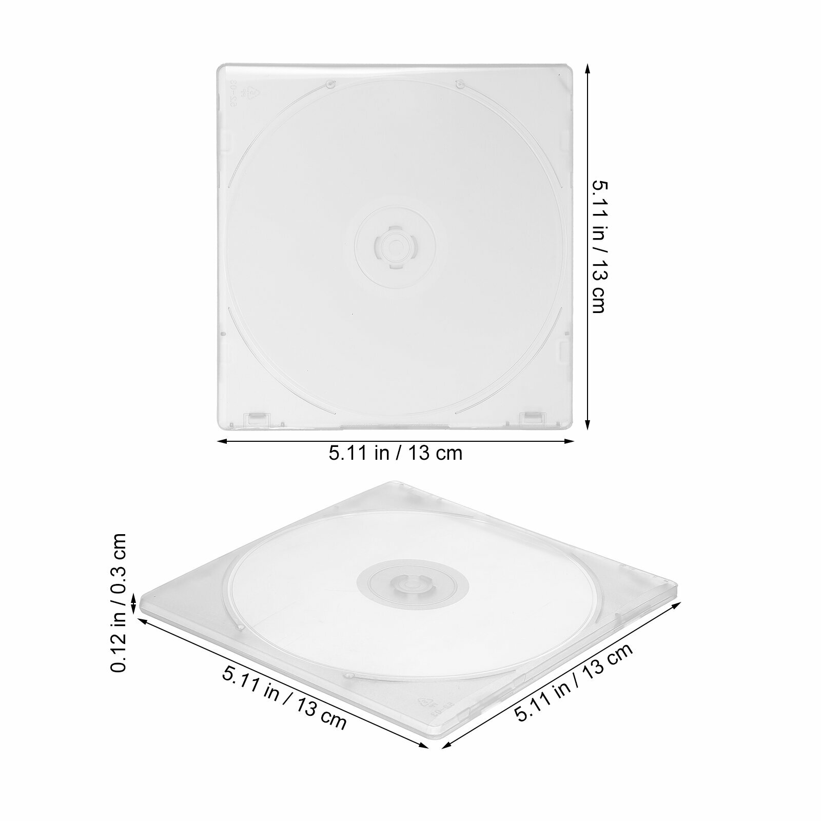 20 Штук Многофункциональный Чехол Для Одного CD DVD С Подставкой 13.00X12.50X0.30CM