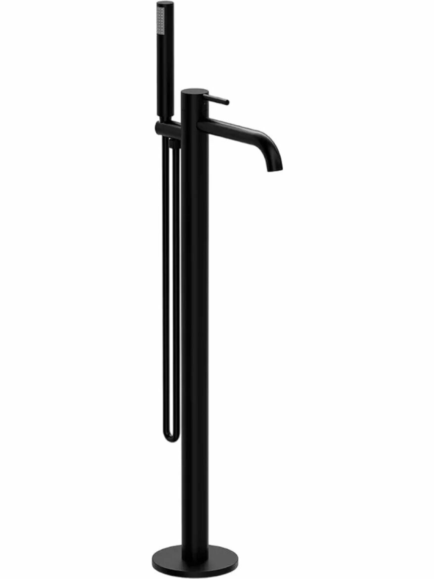 Напольный смеситель для ванны с душем Vincea Desire VTF-1DMB черный