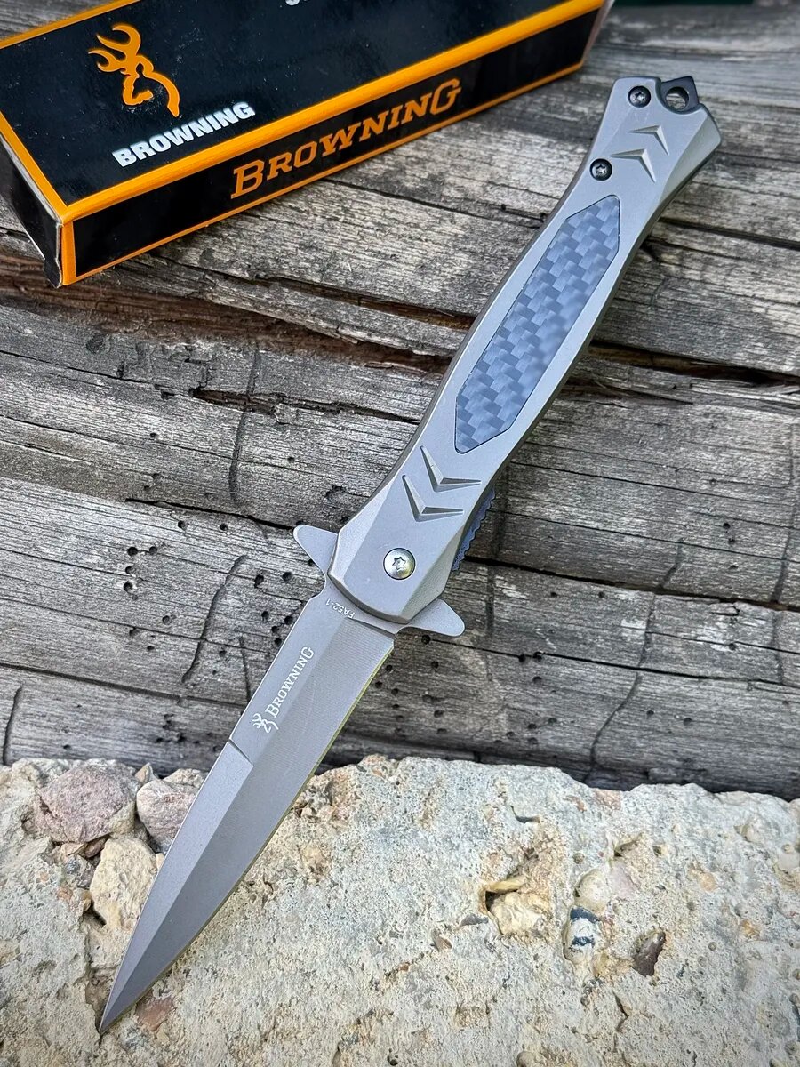 Туристический складной EDC нож флиппер Browning