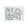 Digital clock with date time and humidity sensor for indoor space white