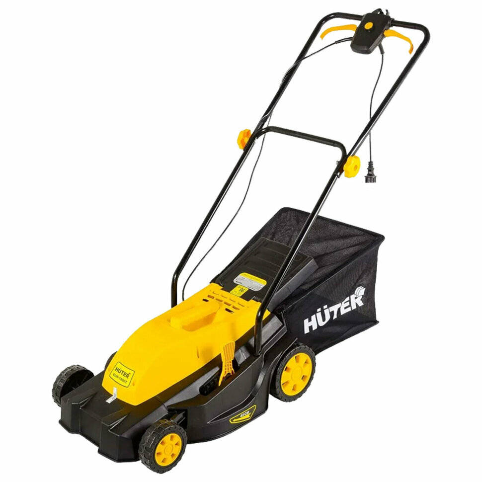 Газонокосилка сетевая HUTER ELM-1800T, 1800 Вт, 3200 об/мин, ширина скашивания 42 см, 70/4/5, 671567