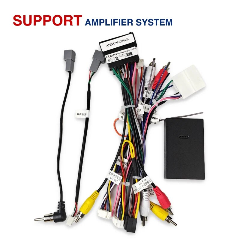 Адаптер ISO для CAN-шины, декодер для Kia Sportage, Ceed, Hyundai iX35, Sorento, с SUPPORT AMPLIFIER