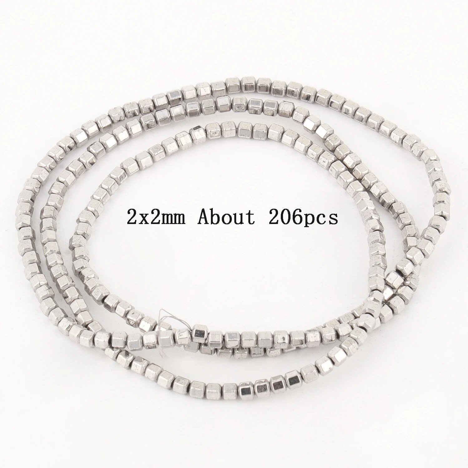 Гематитовые бусины 2x2 мм, 206 шт, style8-2x2mm