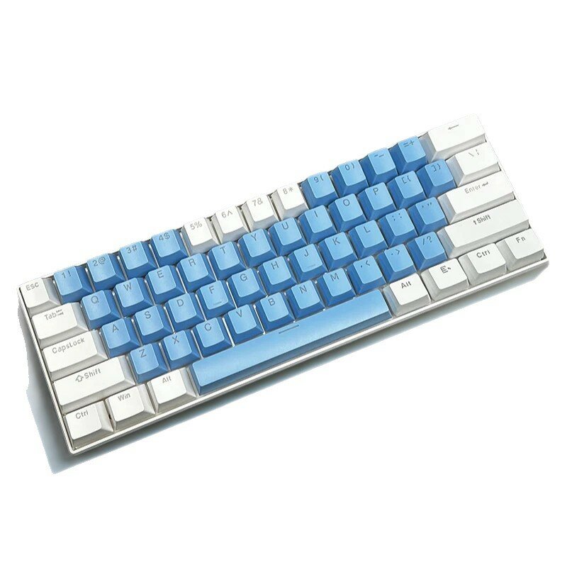 Механическая клавиатура H61 с проводным подключением, 1688 цветами RGB, клавиши Cherry MX Blue, бело-голубая, для игр