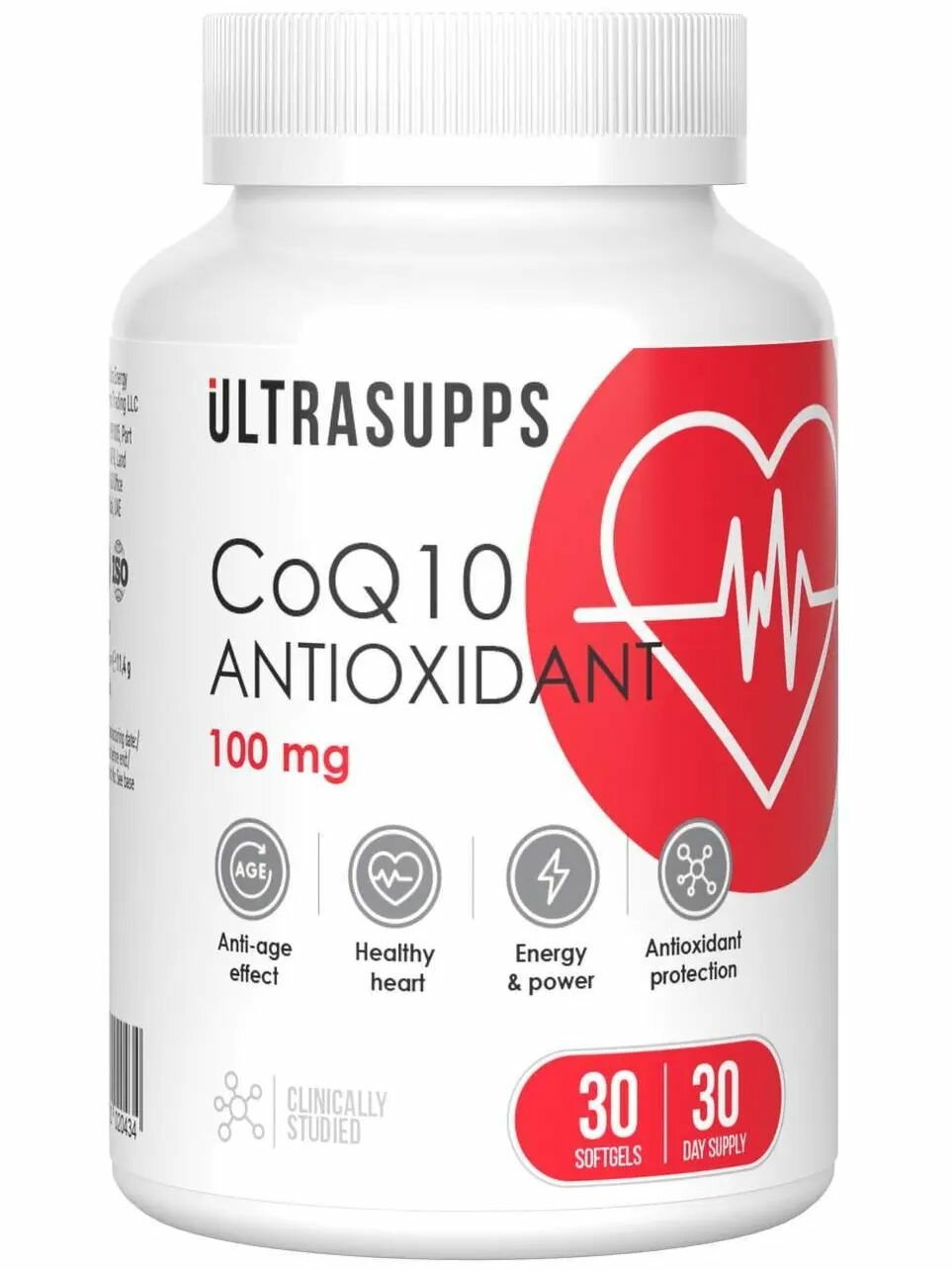 ULTRASUPPS КоэнзинQ10 100МГ мяг. кап.380МГ №30 (БАД)