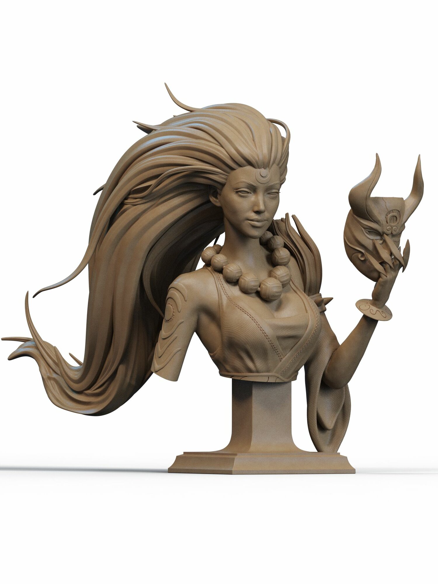 Сборная модель Blood Moon Diana (League of Legends), бюст, 100мм для покраски