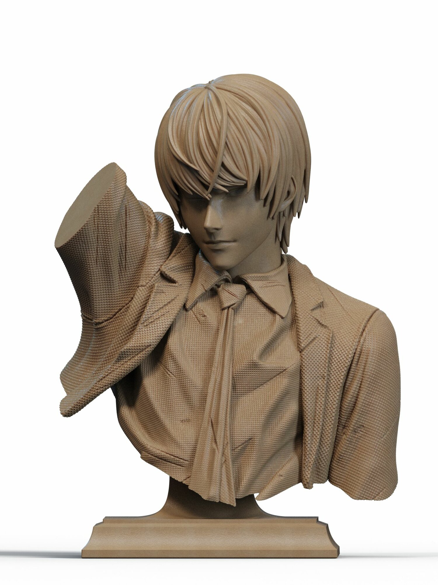 Сборная модель Light Yagami (Death Note), бюст, 100мм для покраски