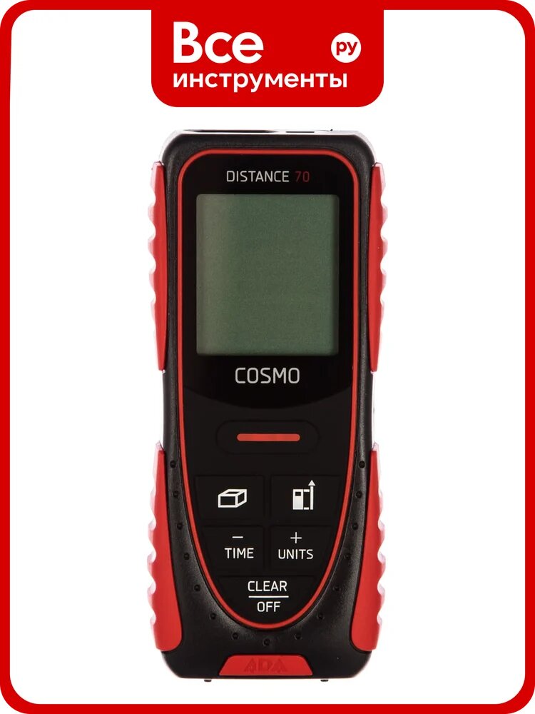 Лазерный дальномер ADA Cosmo 70 А00429, 70 м, ударопрочный корпус, функция Пифагора и расчёта объёма, измерение