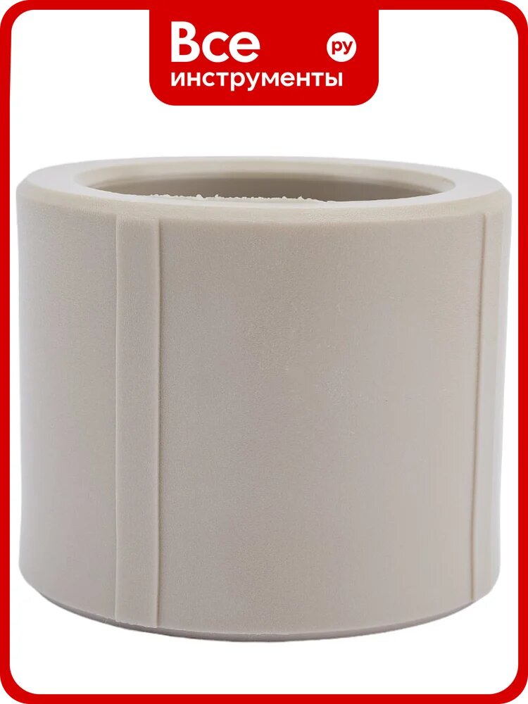 Муфта VALFEX PP‑R серая, 50 мм 10113050Г 127‑0383 полипропиленовая, промышленного назначения, для трубопроводных систем