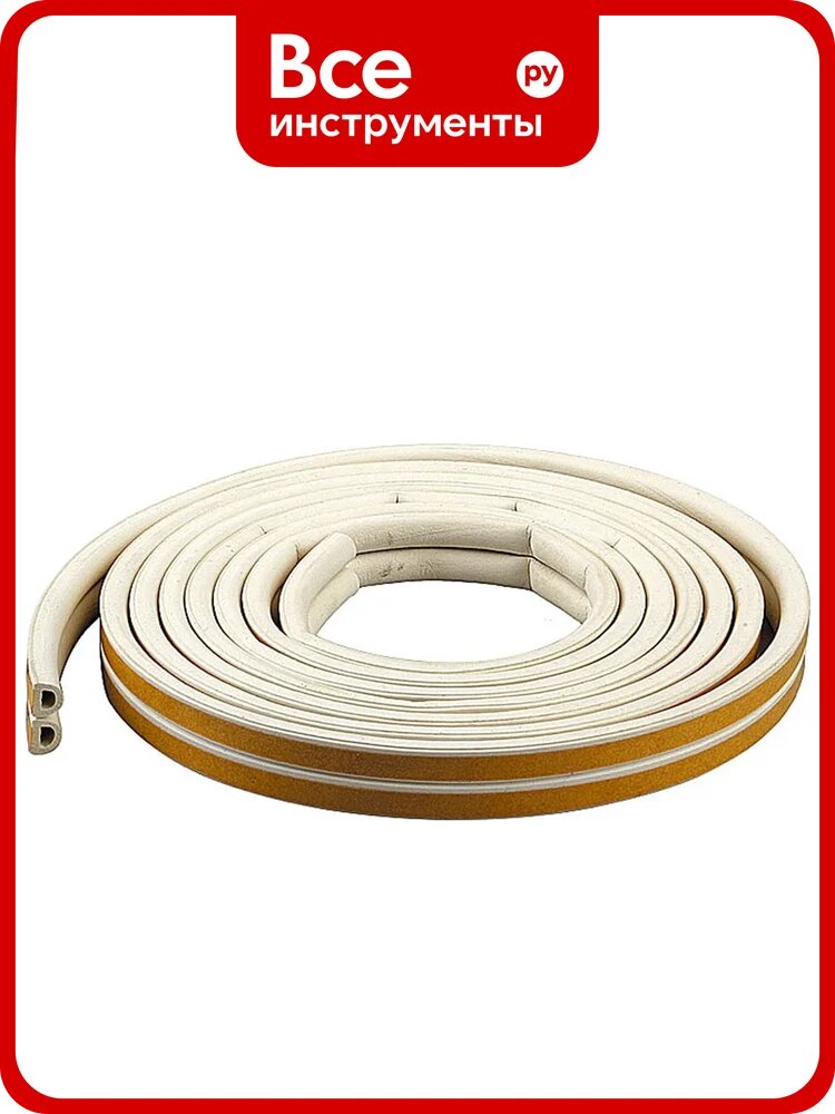 Уплотнитель KIM TEC D-100 белый 8х9 мм 585539 04-14-03, Продукт подходит для уплотнения гаражных дверей