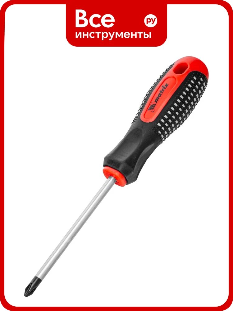 Отвертка, Ph2х100, Ph2х100 мм MATRIX Fusion anti slip 11441, хромованадиевой стали