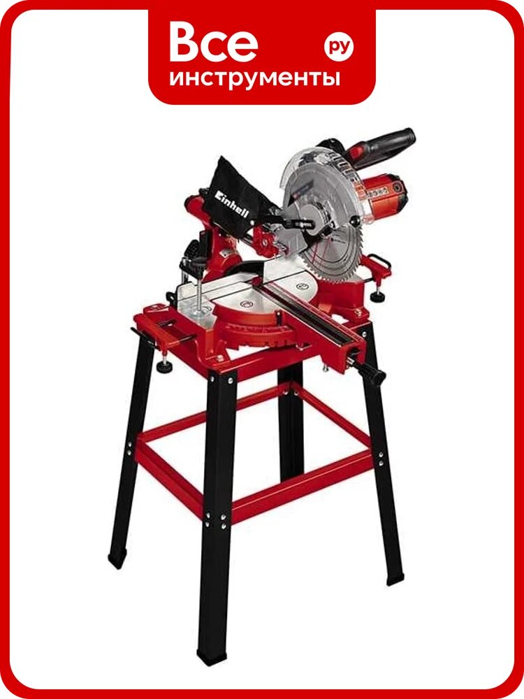 Торцовочная пила Einhell tc-sm 2531/2 u, 1900 вт, 254x30 мм, пропил 310x70, пылесоса