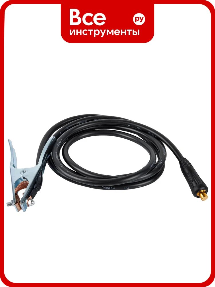 Кабель сварочный (3 м; DX50; 25 кв мм; зажим на массу) Elitech 0606.000400 172521