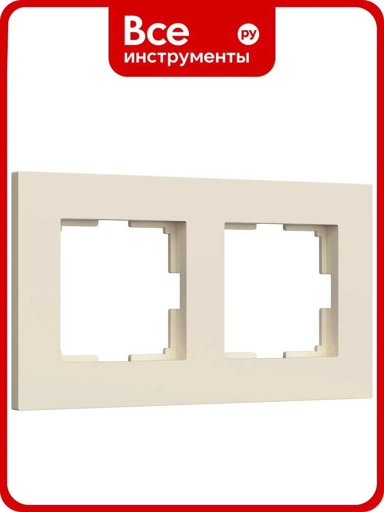 Рамка WERKEL на 2 поста slab (айвори матовый) a062806, красный, пластик