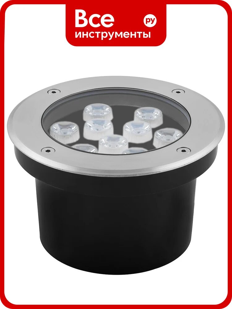 Тротуарный светильник FERON SP4113 9LED холодный белый, 9W, 160хH90mm, вн. диаметр: 140mm, IP67 32019