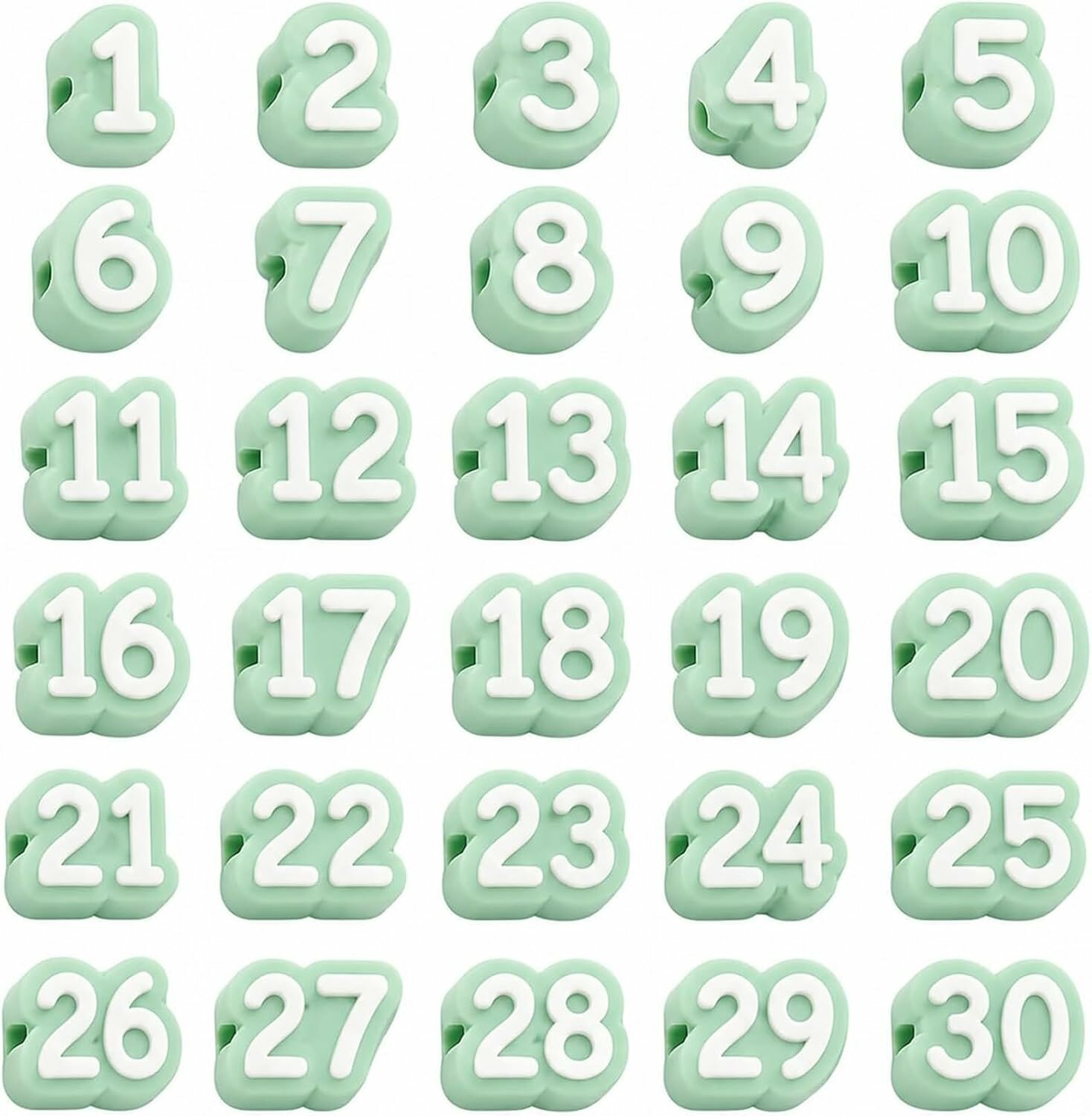30/50 Pcs Numbered Pencil Toppers, Numbered Pencil Toppers Reusable, Desk Bins, And Supply Stations, Classroom Organization Markers In 1-30 Or 1-50 Sets (Blue, Number 1-50)