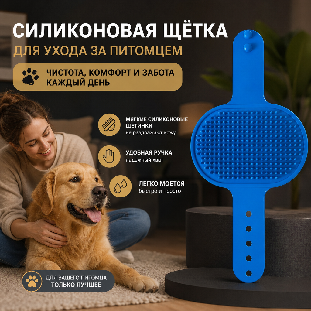 Фурминатор для вычесывания подшерстка кошек и собак, комфортный, легко чистить, профессиональный уход, самоочищающаяся, удаление подшерстка, снижает линьку, массажный эффект