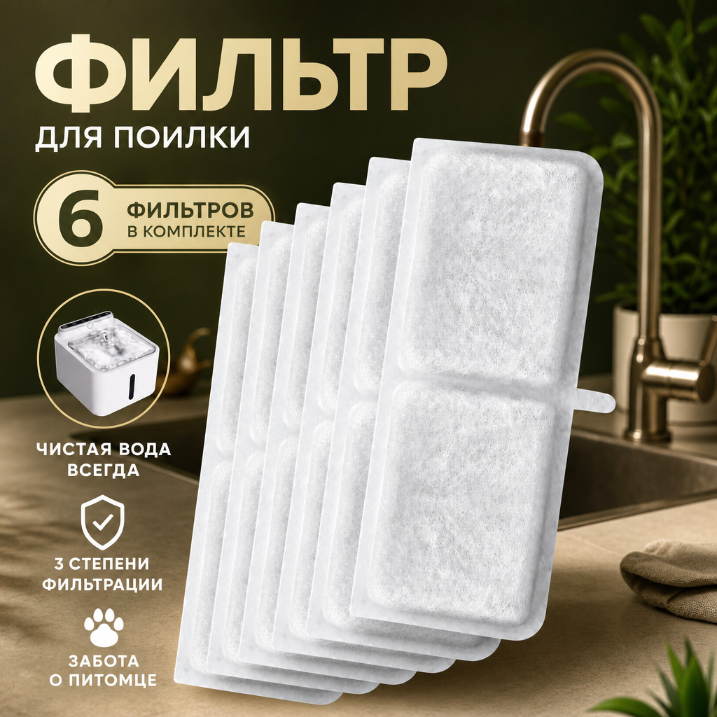 Автоматическая поилка-фонтан для питомцев, прочный