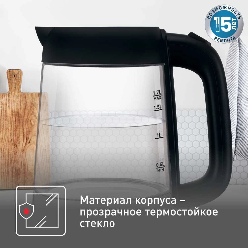 Электрический чайник Tefal KI750D30, 2400Вт, 1.7л, черный, серебристый — фото 1