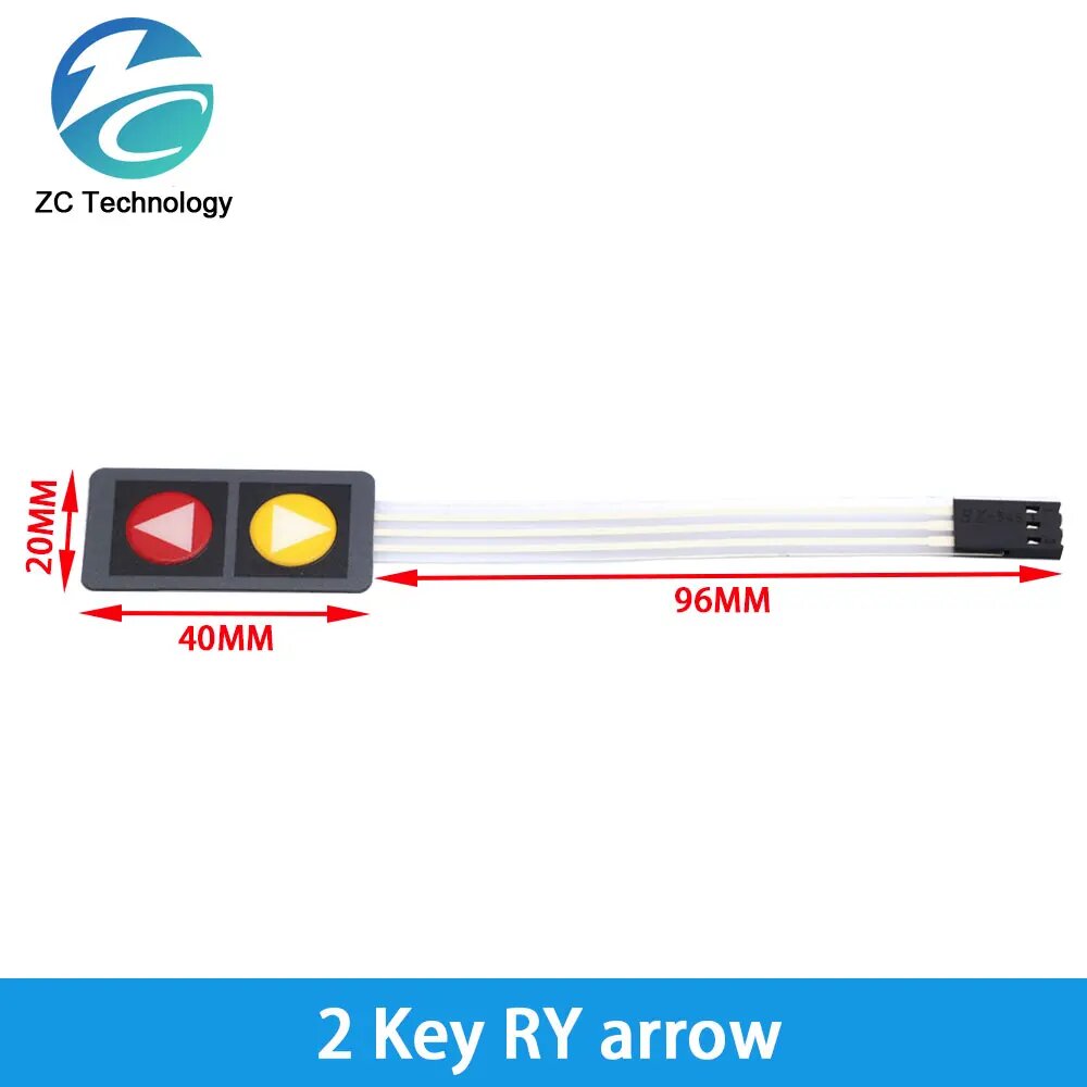 Мембранный переключатель, набор для Arduino Красный, 2-Key-RY arrow
