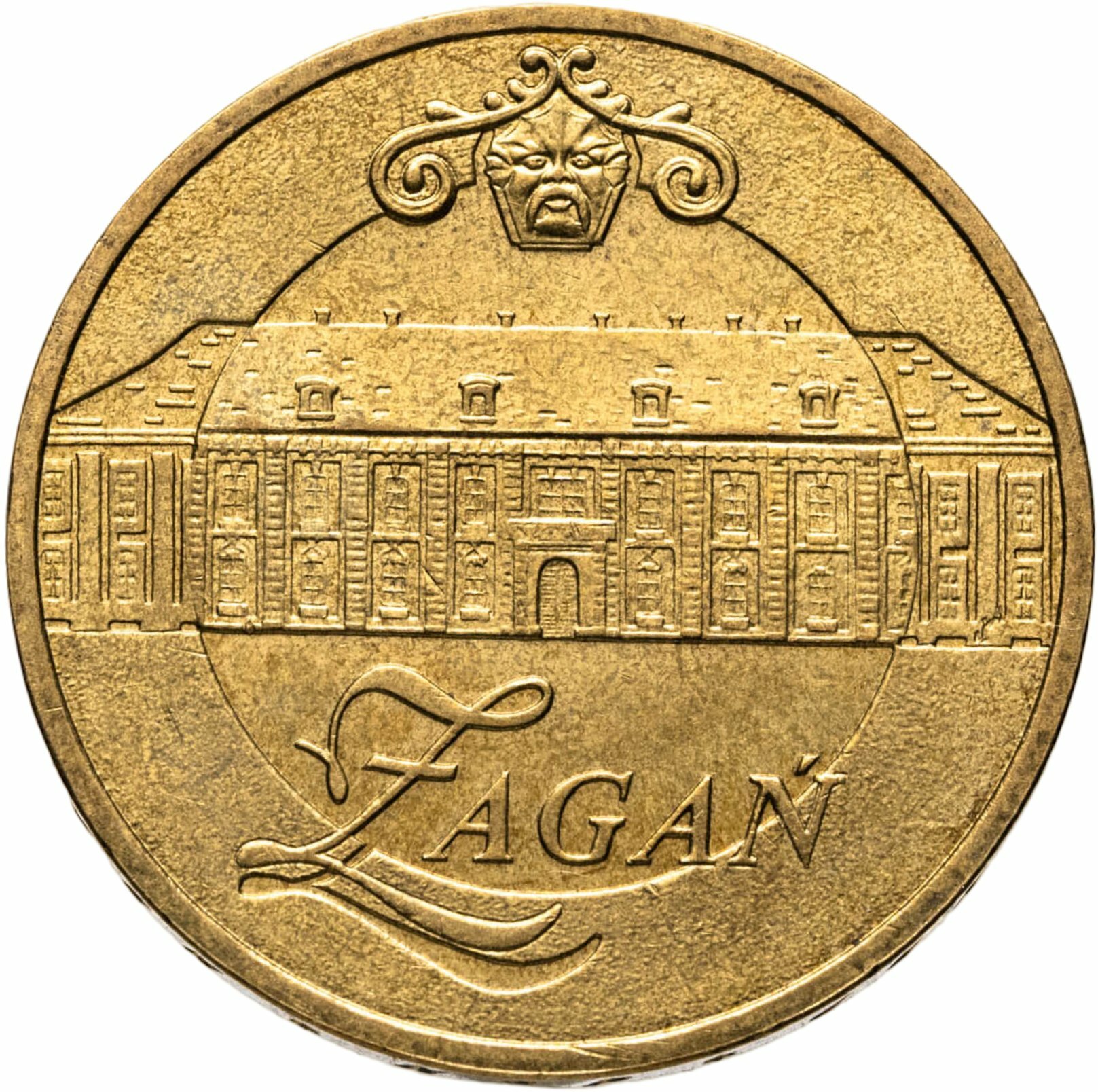 Польша 2 злотых 2006 "Город Жагань", Латунь, в сохранности AU