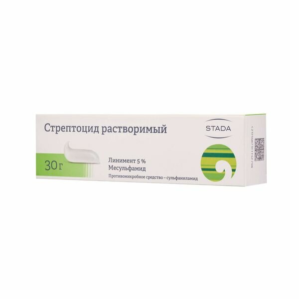 Стрептоцид растворимый линимент 5% 30г