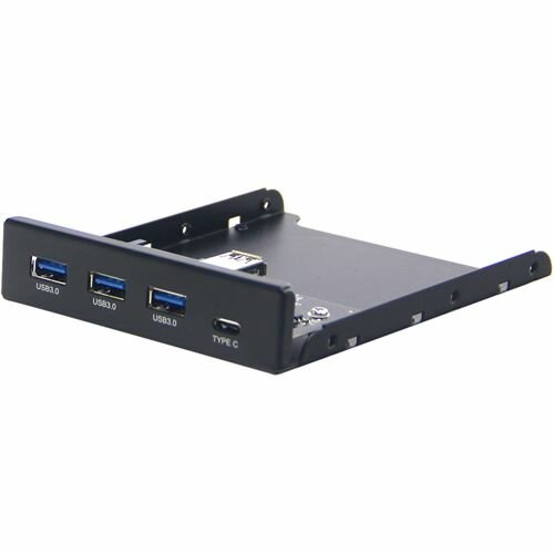 USB-концентратор, планка 3.5 USB-C/AAA*3.0 четыре порта Gembird FP3.5-USB3-3A1C вывод с материнской платы на фронт ПК