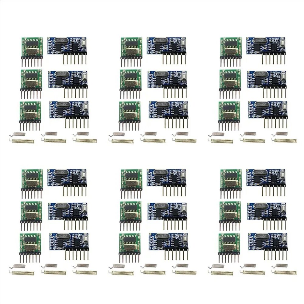 Беспроводной модуль RX480E-4WQB 433 МГц, передатчик и приемник, 6 комплектов, 4-канальный выходной комплект для дистанционного управления
