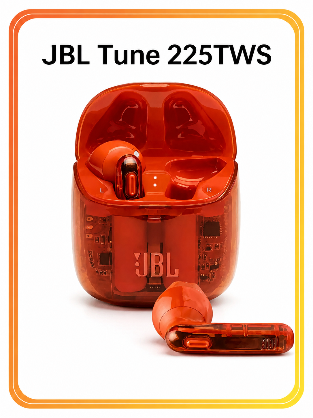 Беспроводные наушники JBL Tune 225TWS Ghost Edition, оранжевый