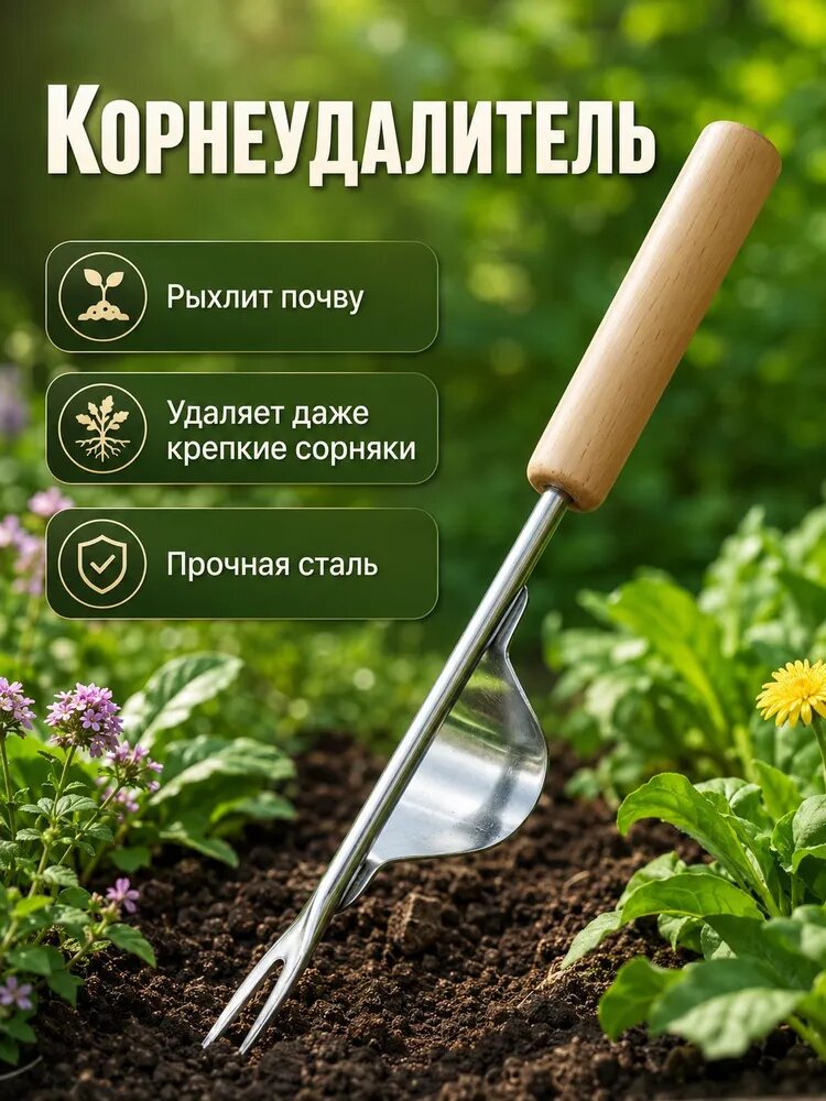 Корнеудалитель, рукоятьНержавеющая сталь