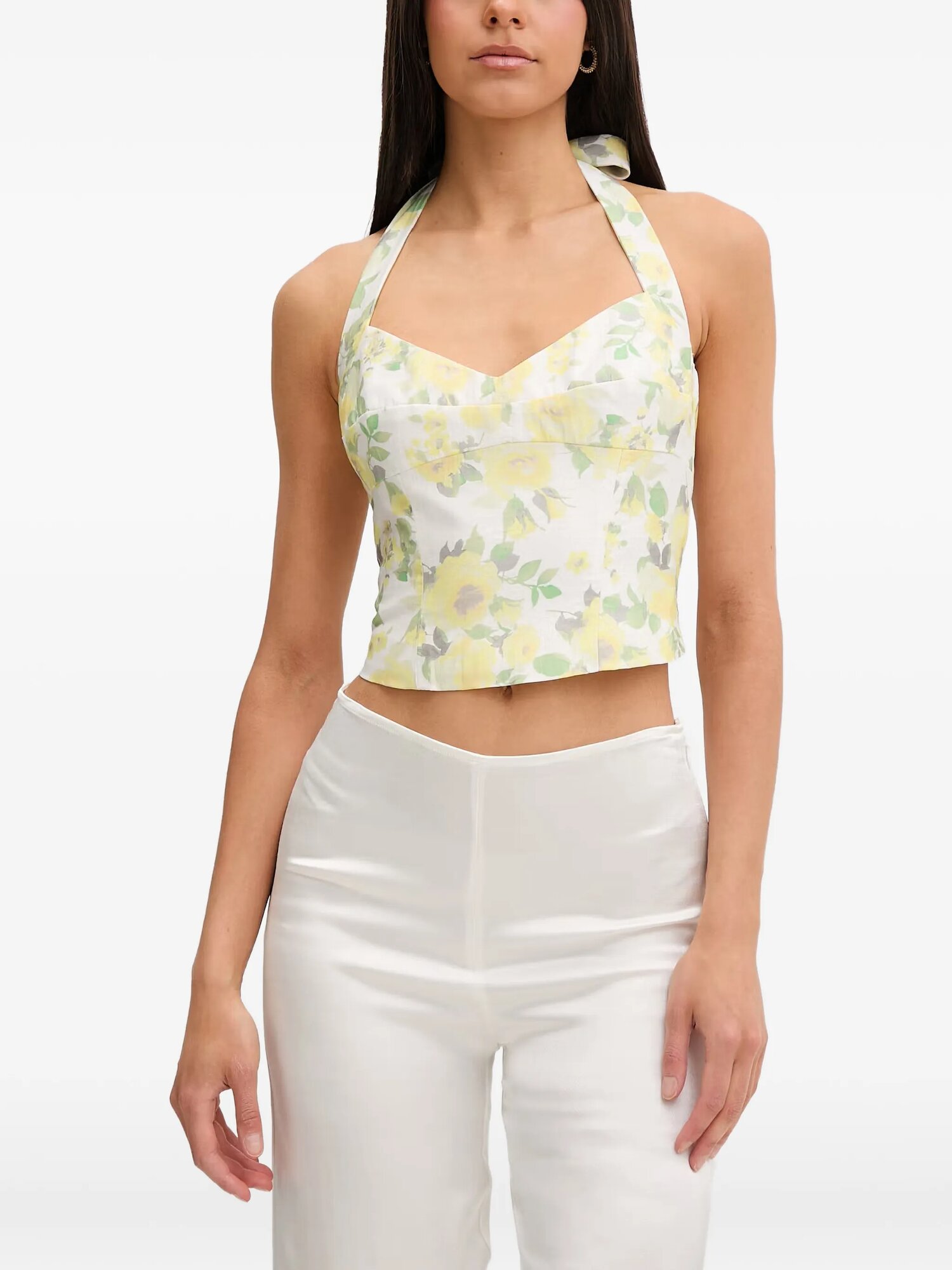 Топ Deserae floral-print halterneck top